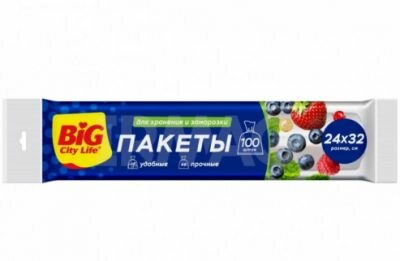Пакеты для хранения BIG CITY LIFE 100 шт, полиэтилен