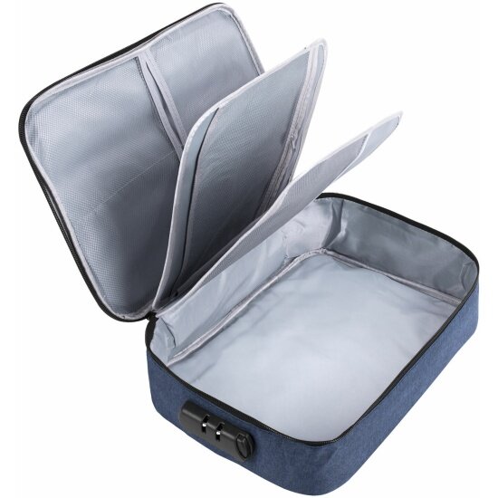 Папка-органайзер Brauberg для документов с кодовым замком синий водонепроницаемый А4, DOCS, 271961