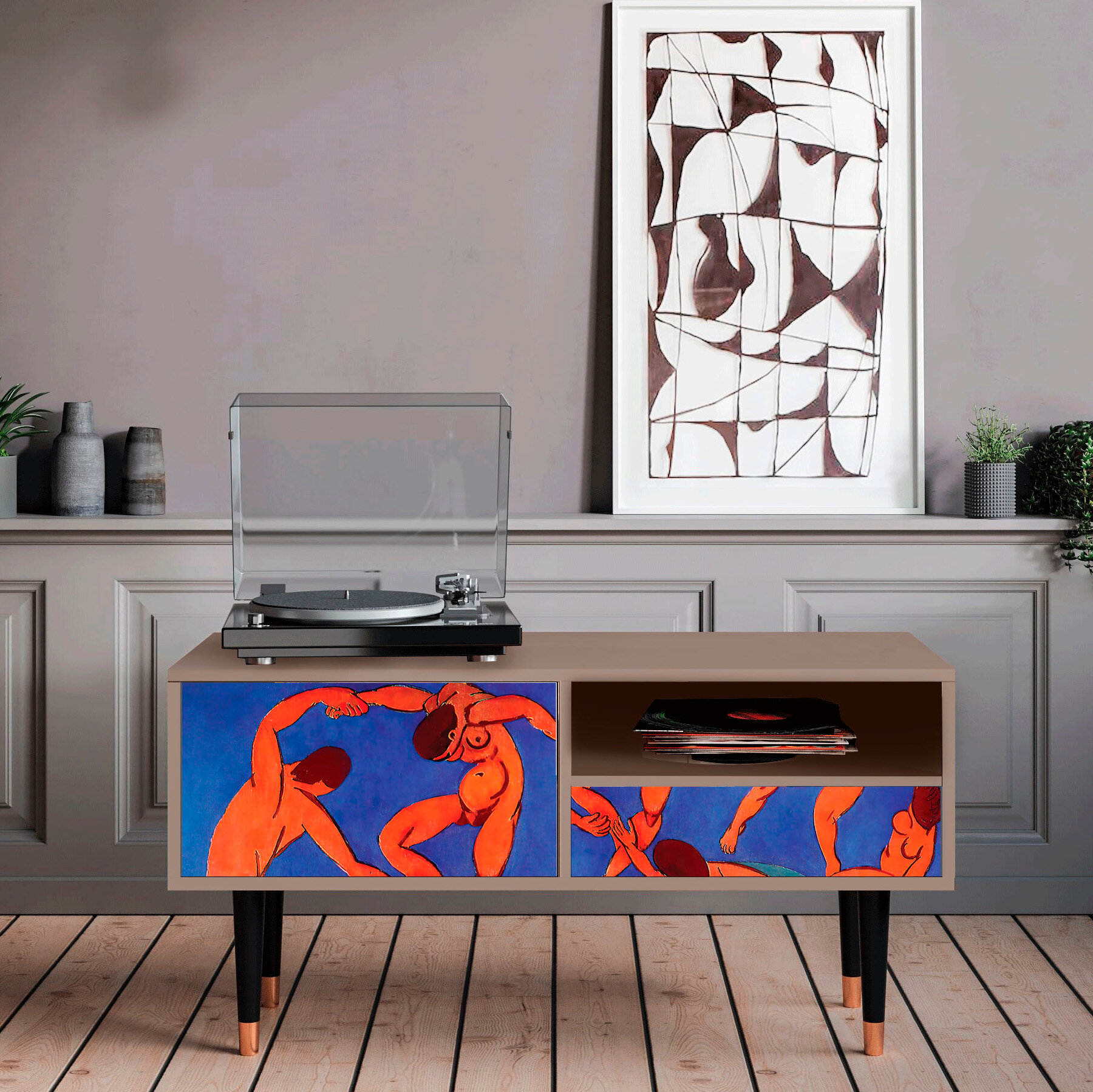 ТВ-Тумба - STORYZ - T3 The Dance by Henri Matisse , Размер - 115 x 59 x 48 см, Цвет корпуса - , Бежевый