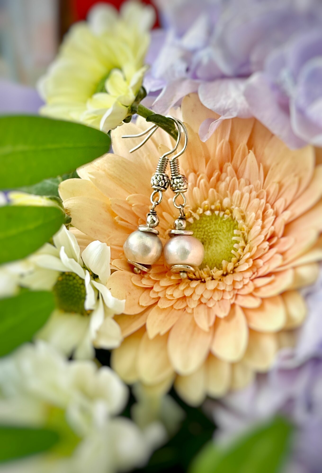 Серьги, жемчуг культивированный