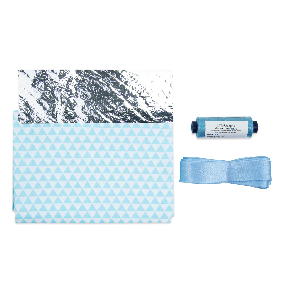 Gamma NDIPO-JL86 Набор для шитья прихваток №02 Треугольники голубые - практичный комплект