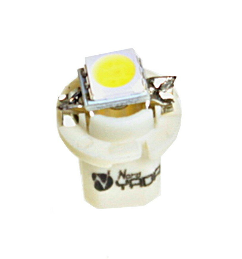 Светодиод 12V T5B8,5d-02 (1SMD) W1.2W Base: B8.5d 0.1W 5l белый TM NORD YADA