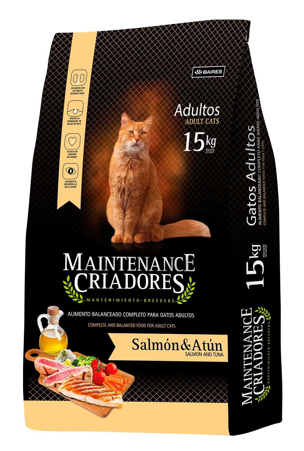 Сухой корм для взрослых кошек MAINTENANCE CRIADORES - Gatos 15 Kg (Полнорационный для всех пород, стерилизованных)