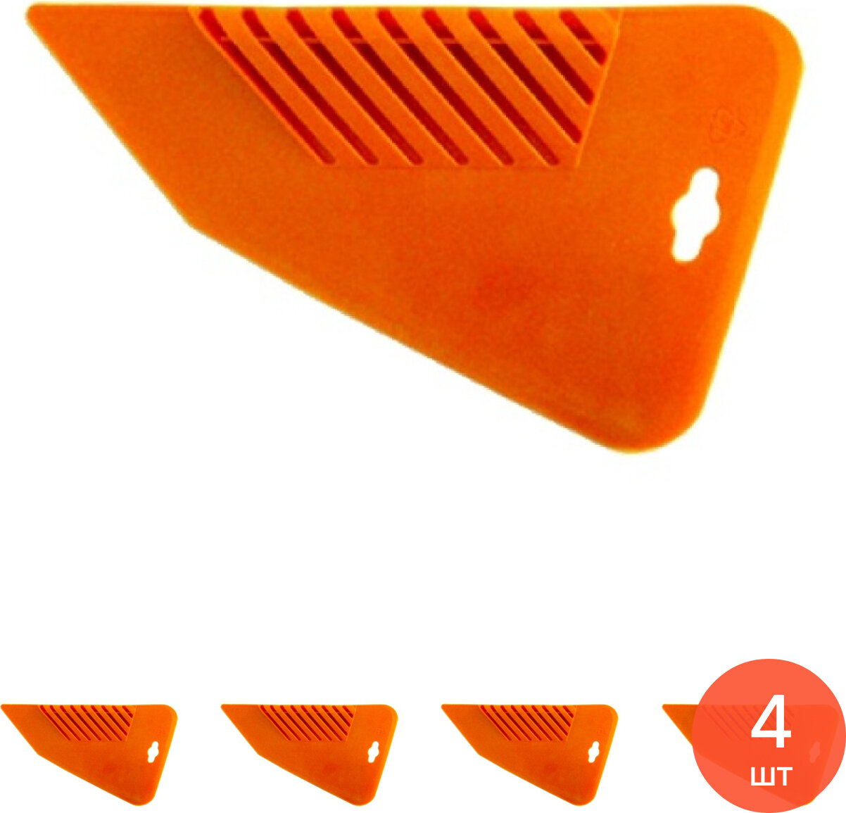 Шпатель строительный 888 обойный, из пластика, 250мм / малярные и отделочные инструменты (комплект из 4 шт)