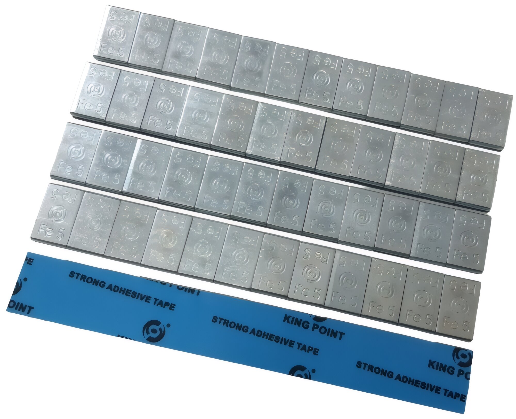 Комплект грузиков балансировочных самоклеющихся Автостор 60г KING POINT (12 по 5 г) 5шт.