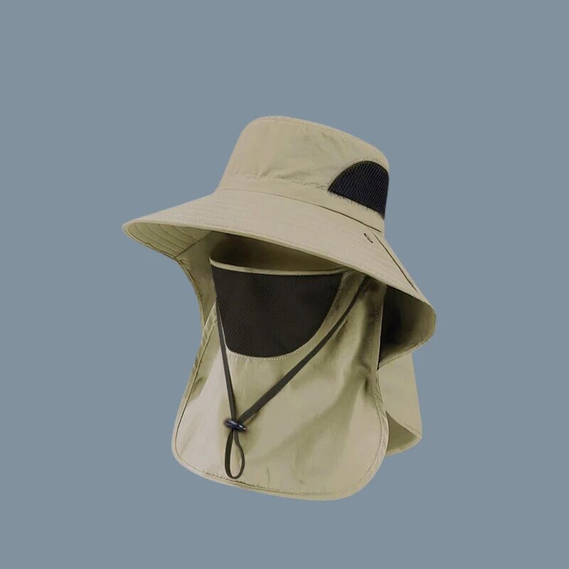 Мужская солнцезащитная кепка из полиэстера, khaki, Мужской