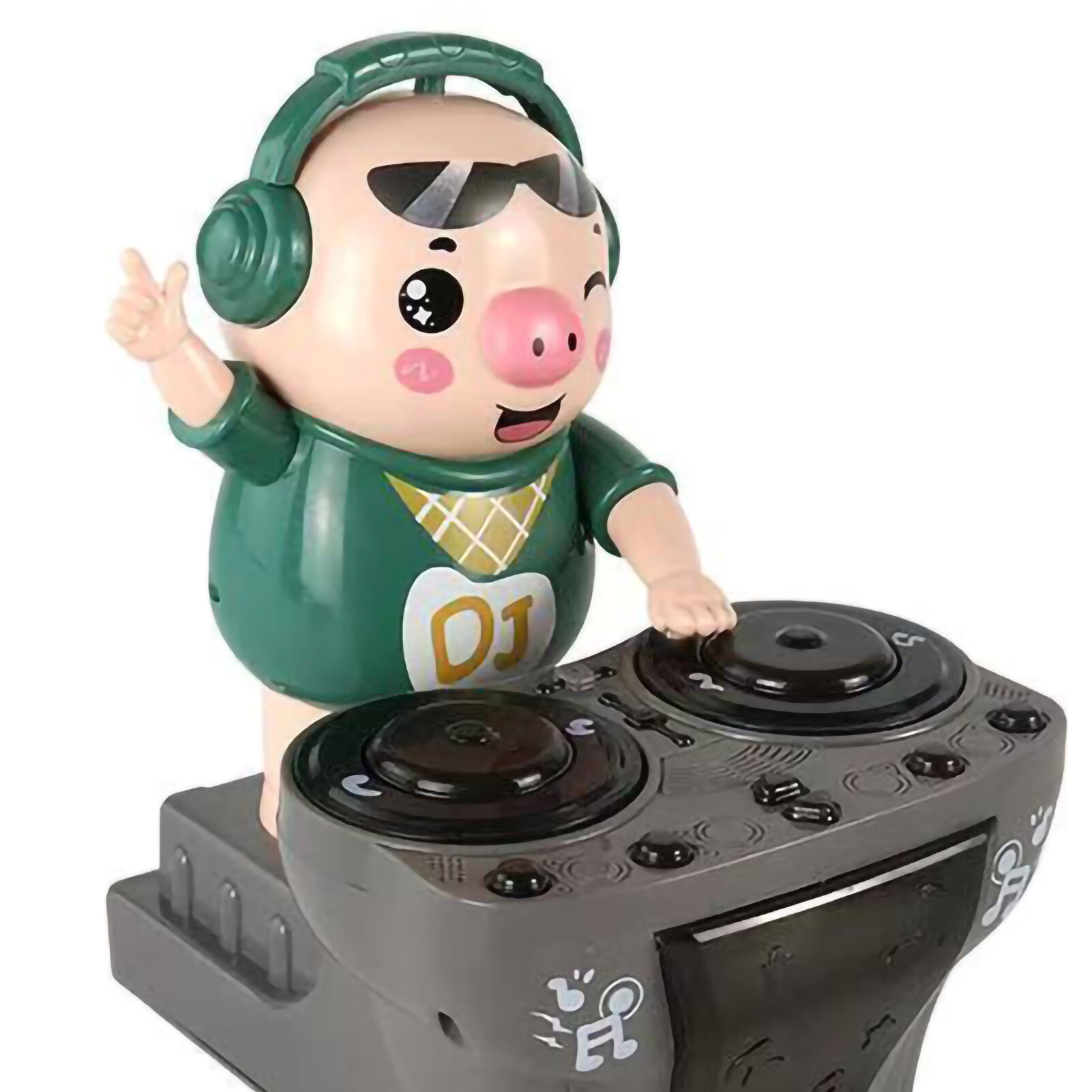 Электрическая игрушка-диджей-свинья со светом и музыкой, ударопрочность, четкое качество звука, живой ритм для детей, мальчиков и девочек, тип 1