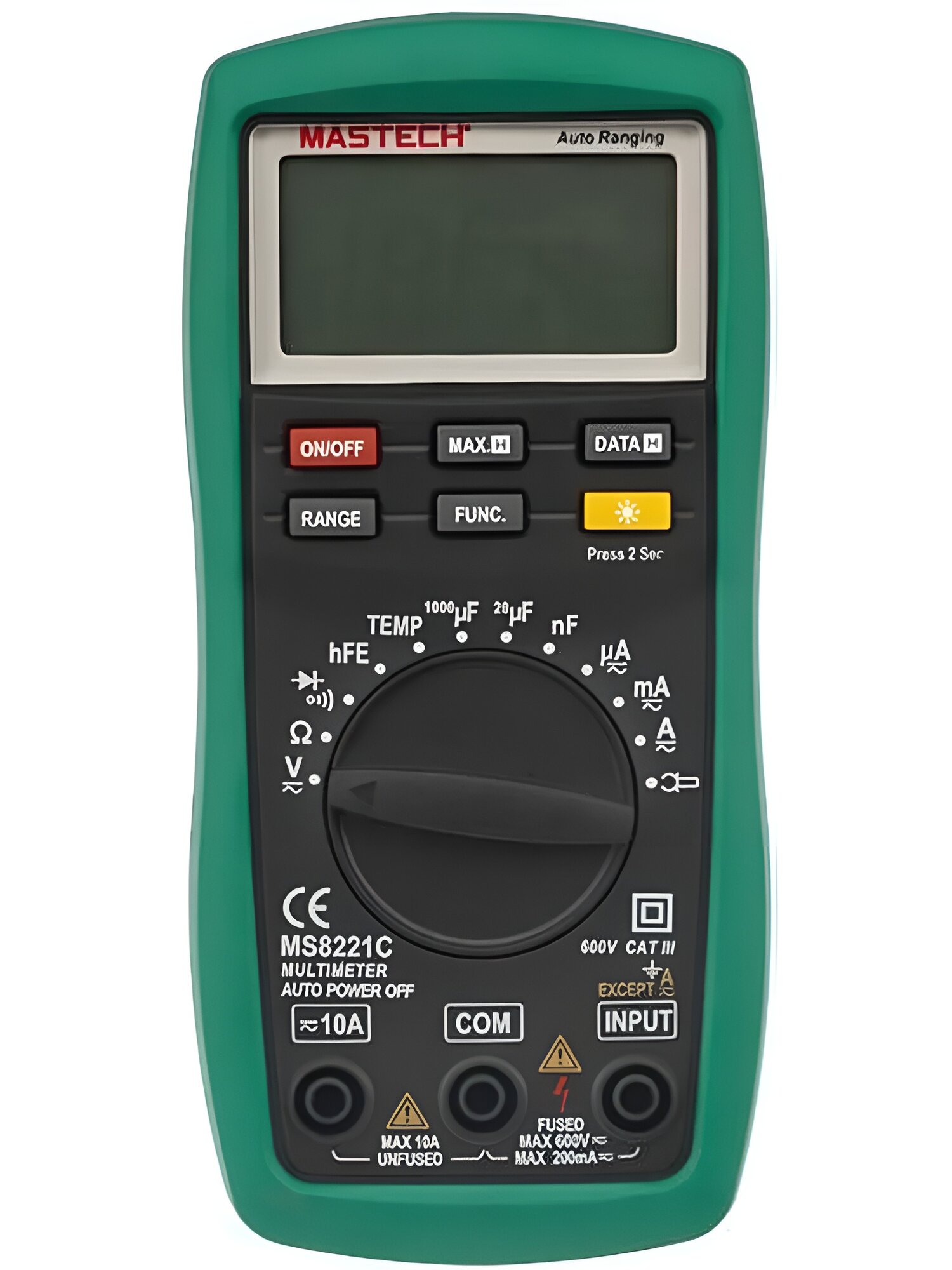 Мультиметр цифровой Mastech MS8221C, большим 3½-разрядным ЖК дисплеем (1999)