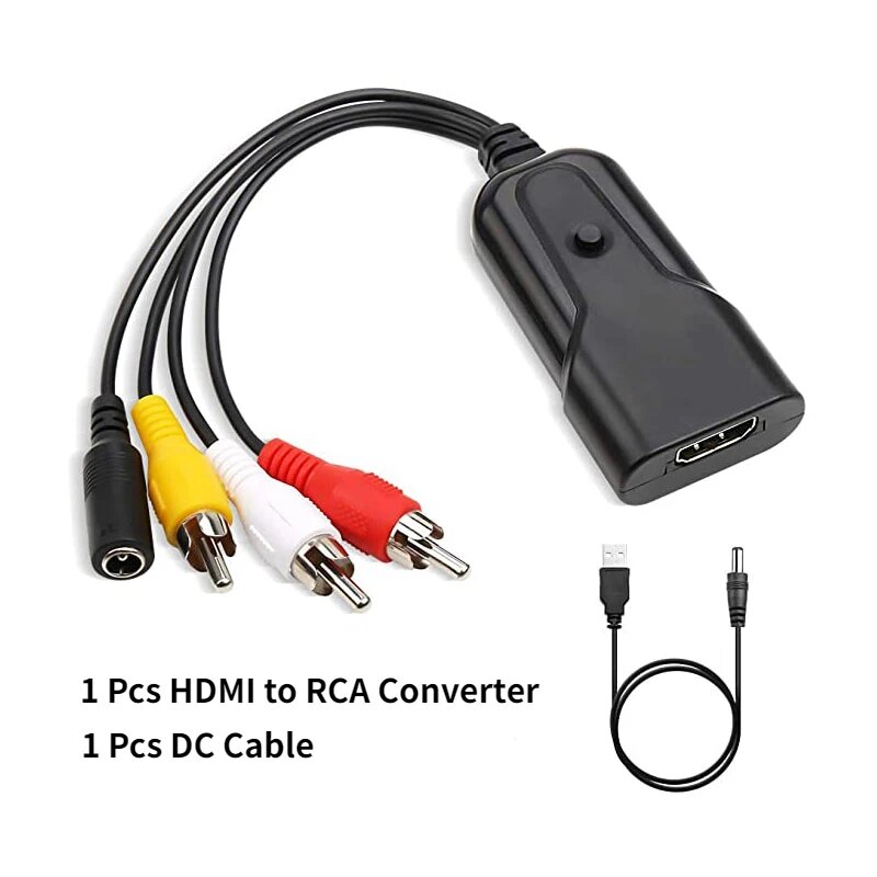 Преобразователь HDMI в AV, адаптер HD в CVBS RCA композитный 1080P HDMI аудио видео преобразователь адаптер для ТВ приставки PS4 PS3 Xbox