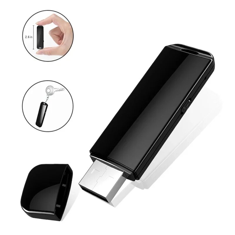 Цифровой диктофон YYS SPY Q32 черный 8/16/32 ГБ