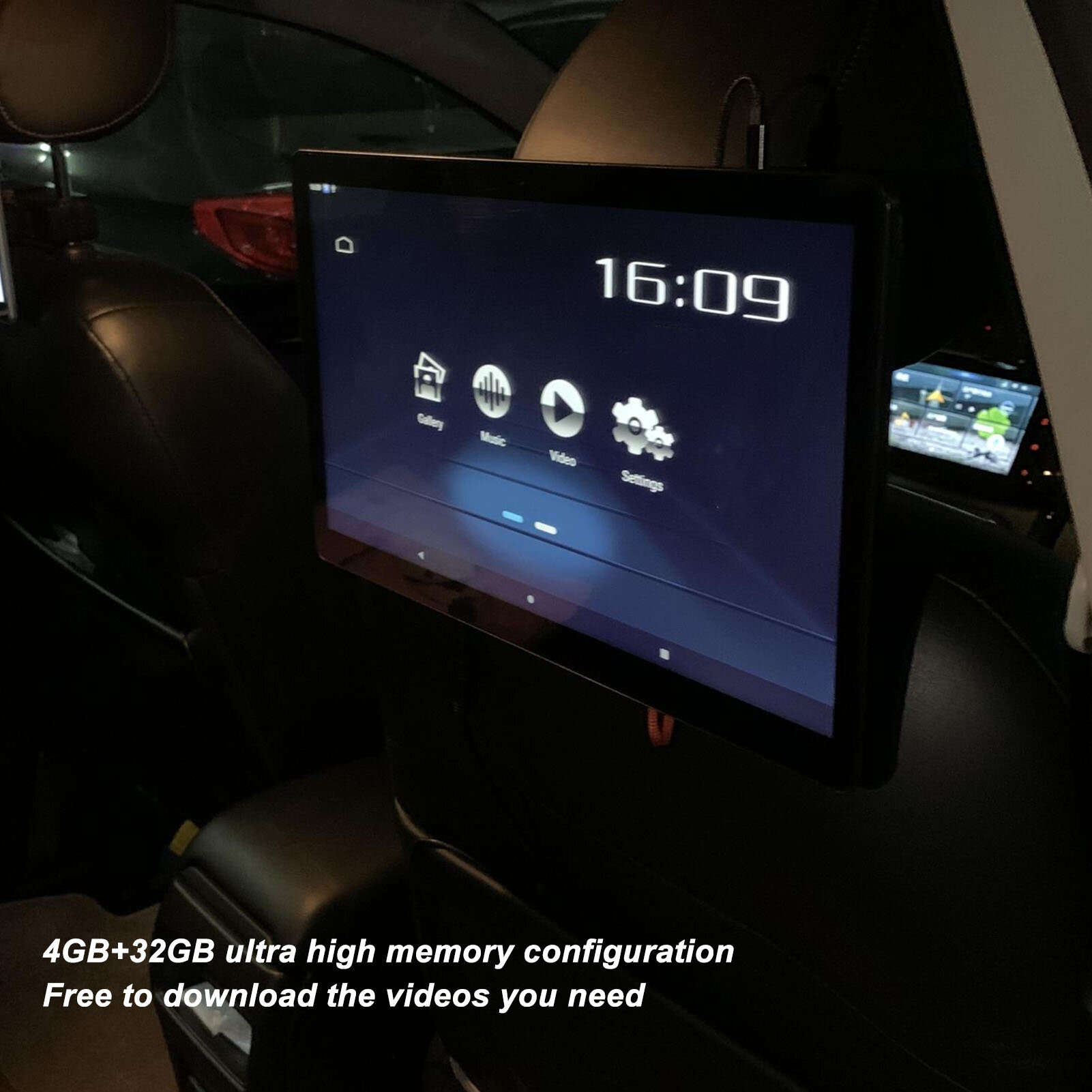 Автомобильный подголовник с монитором для Android 11, 15,6-дюймовый IPS-экран, 2 МП, 1080P, поворот на 90 градусов, развлекательная система для задних сидений