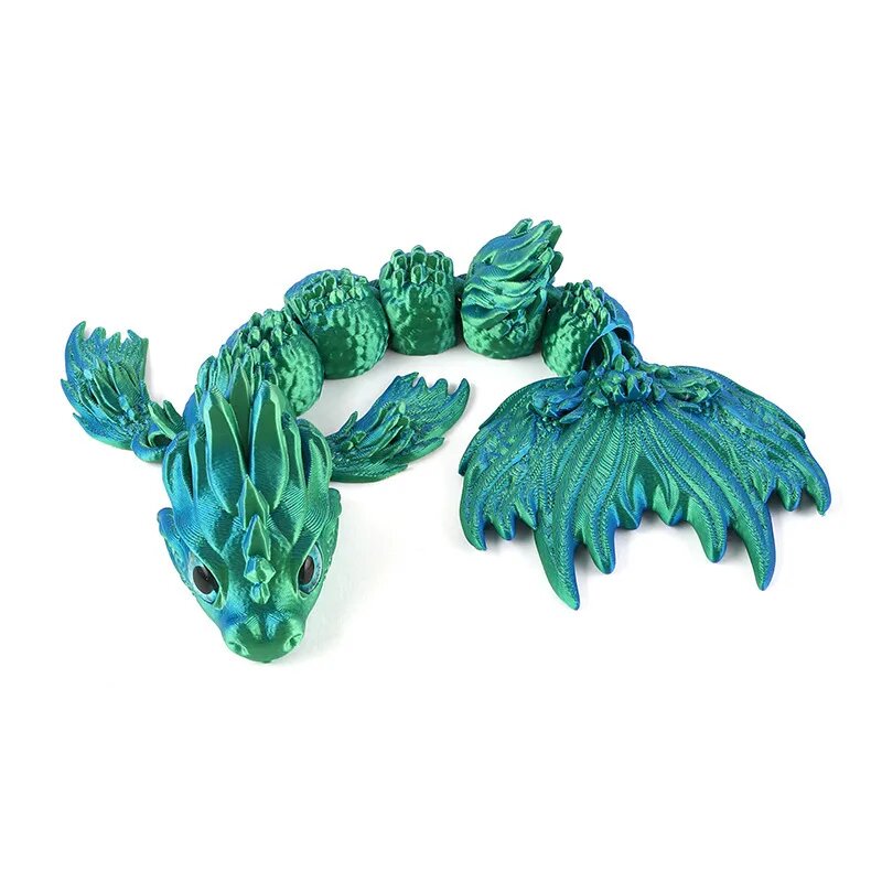 Пластиковый 3D печатный дракон Да Вэй Хай Синий, Бирюзовый, Blue Green