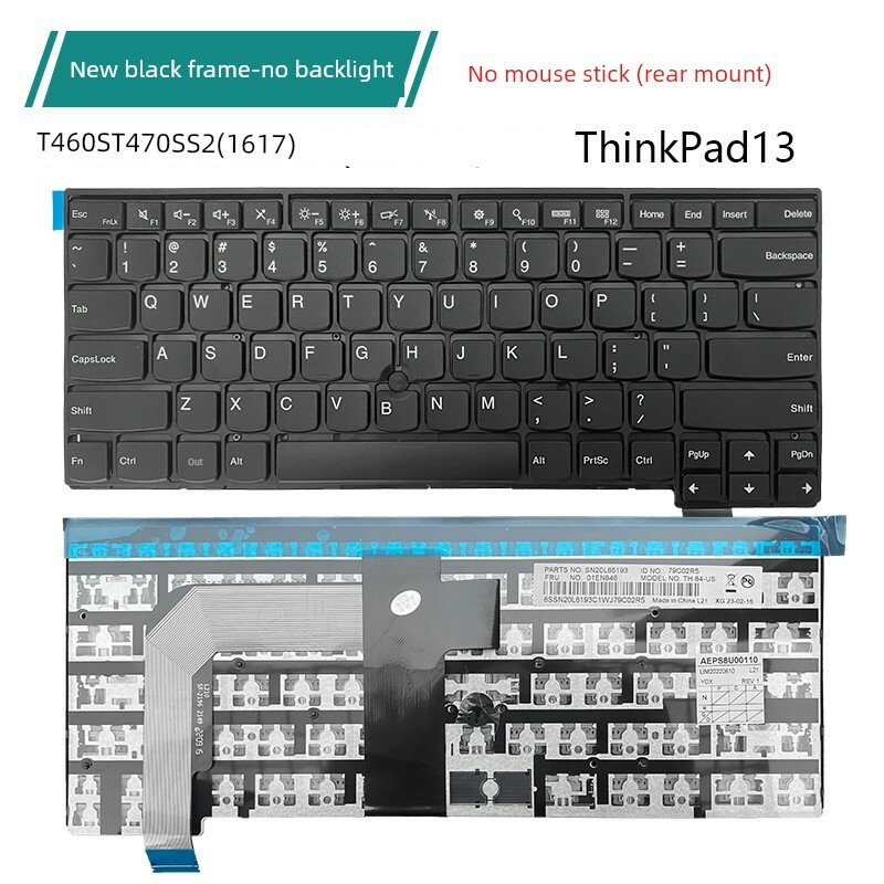 Подходит для клавиатуры ноутбука Lenovo Thinkpad 13 T460S T470S S2 2-го поколения TP00081A/B/S Совершенно новый черный