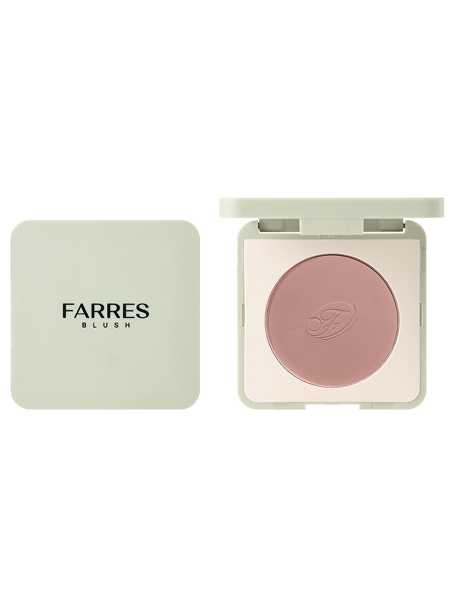 Румяна для лица компактные Farres Natural Urban Bloom, тон 04 персиковый