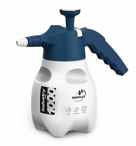 Ручной синий помповый опрыскиватель Industry ergo Alka line, 1 л