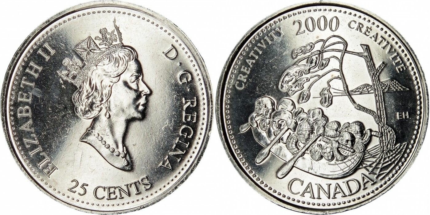 Канада 25 центов, 2000 Креативность
