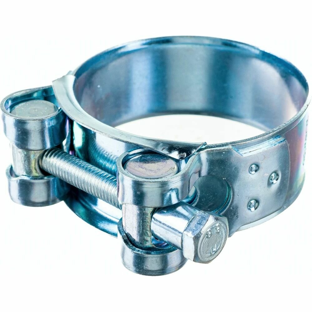 Силовой хомут Nord-Yada Д: 48-51 мм, Ш: 22 мм, Т: 1,2 мм, болт: М6х55, оцинкованная сталь 905993