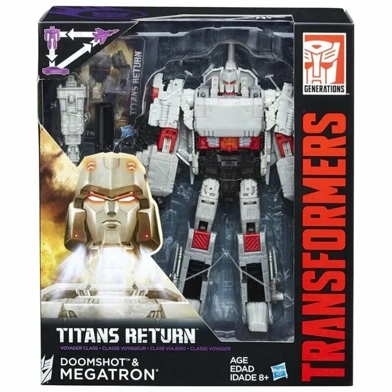 Трансформеры игрушки Hasbro Transformers Generations Titans Return Voyager Class Doomshot & Megatron 17cm