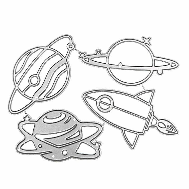 Planet Rocket Metal Cutting Dies Stencil Scrapbooking DIY Album Stamp Paper Card Embossing