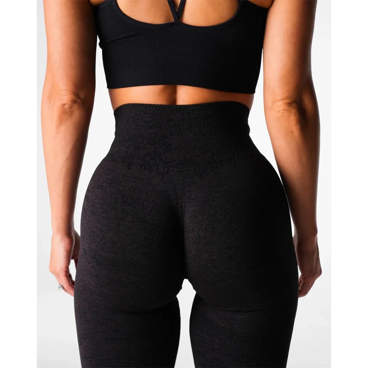 TKITK Леггинсы для йоги из нейлона и спандекса Черный, М, Black