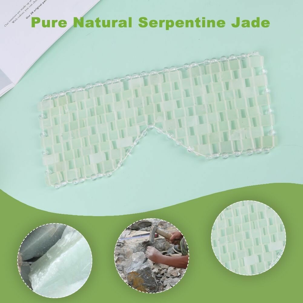 Нефритовая маска для глаз, охлаждающая маска для лица, снимает отечность, снимает морщины для женщин