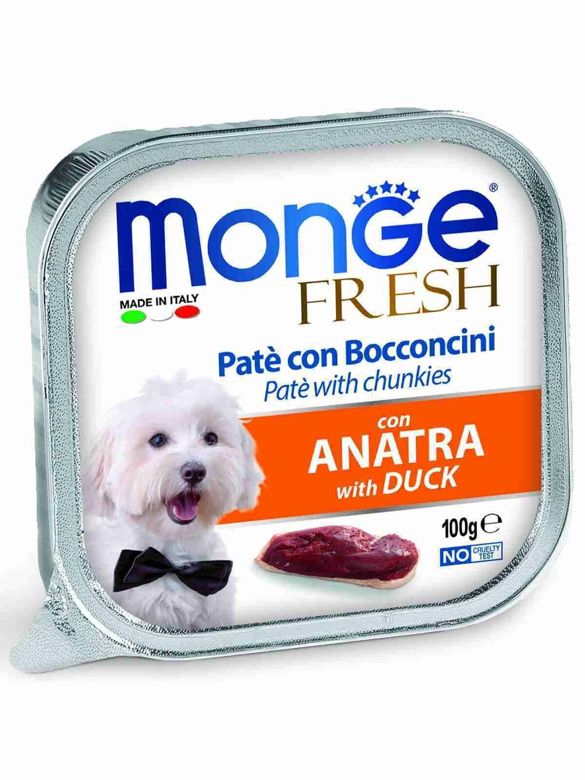 Monge Dog Fresh консервы для собак утка 100г