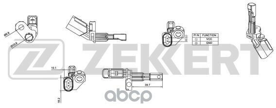Датчик ABS Задний Правый Vw Passat Vi V 07- Jetta 08- Golf V Vi 04- Audi A3 05- Q3 Zekkert арт. se-6010