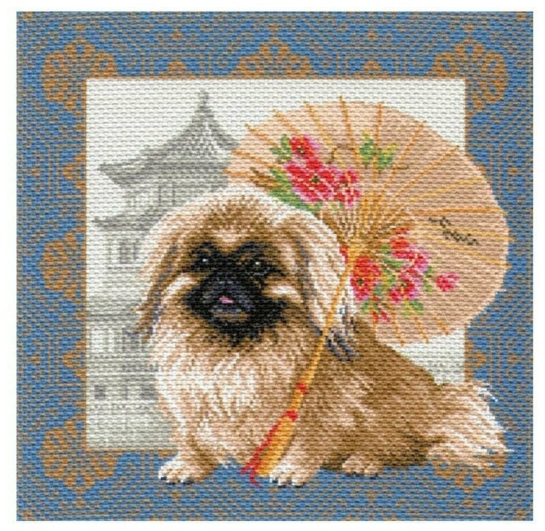 Рисунок на канве Матренин Посад "Пекинес в Пекине", 41x41 см