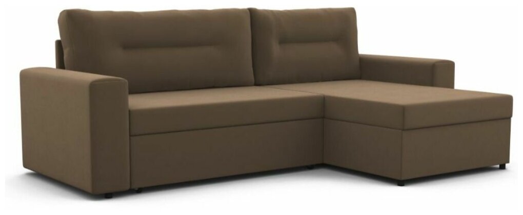 Угловой диван Скандинавия Правый фокус- мебельная фабрика 228х148х86 см коричневый