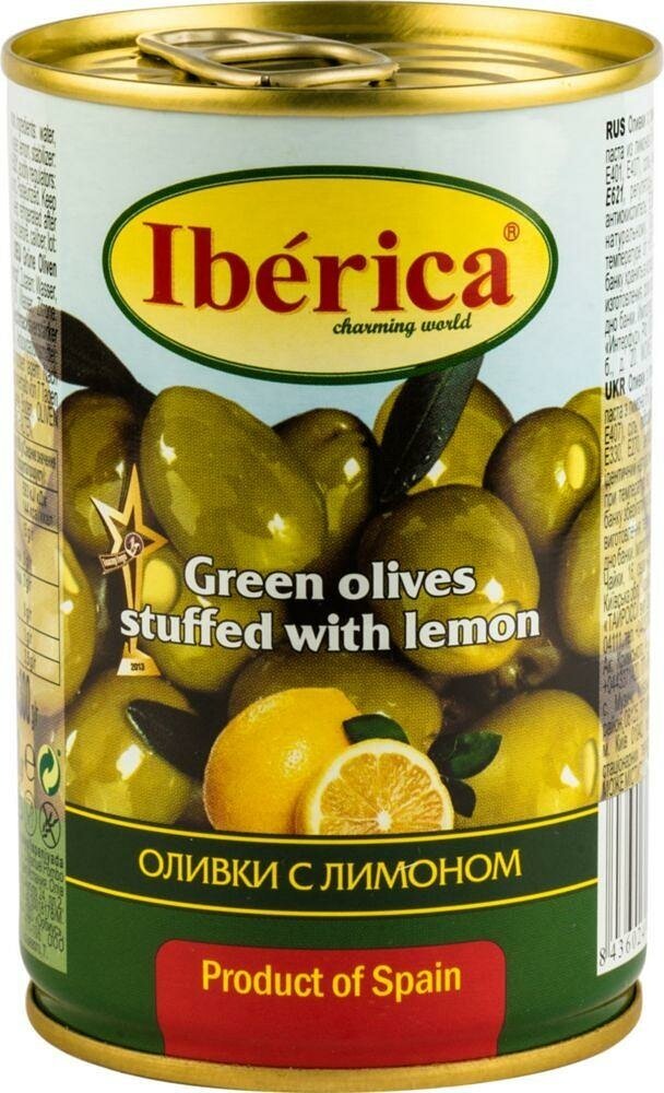 Упаковка из 12 штук Оливки IВERICA с лимоном 300г Испания