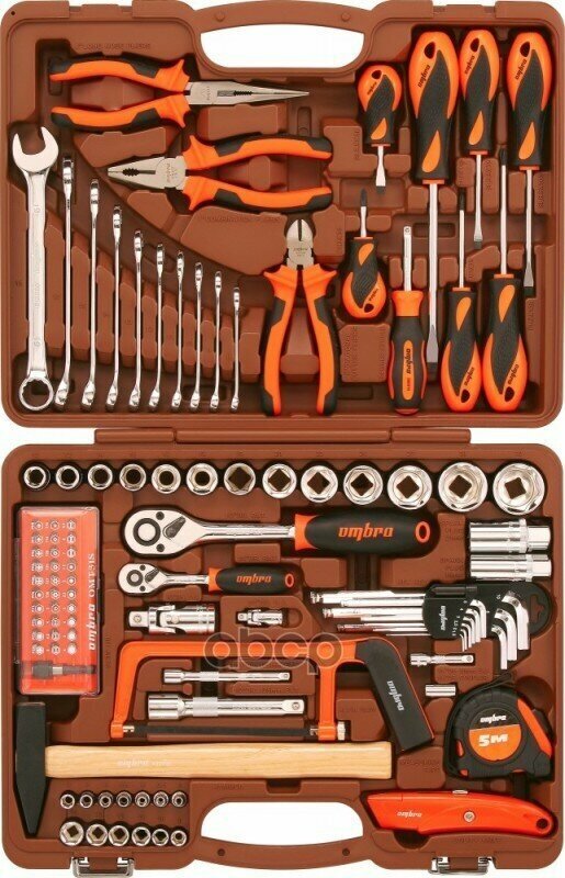 Набор инструментов! 101пр. универсальный 1/4', 1/2' OMBRA арт. OMT101S