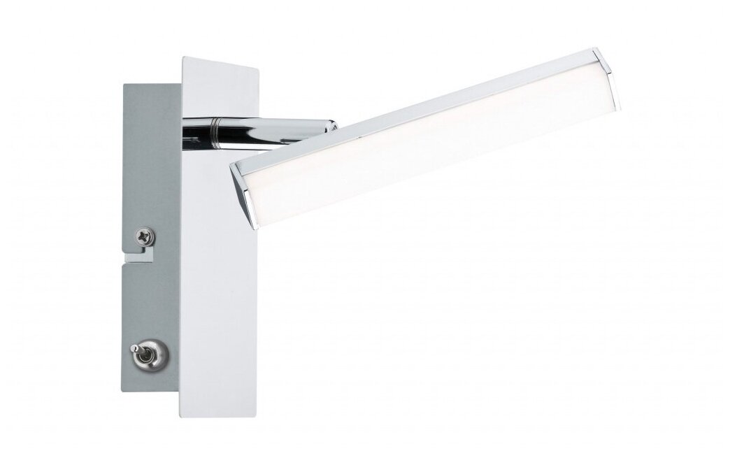 Светильник настенный Paulmann Pole 4.2Вт 318Лм 3000К LED 230В Хром Металл/Акрил Выключатель без фирменной упаковки 66654000