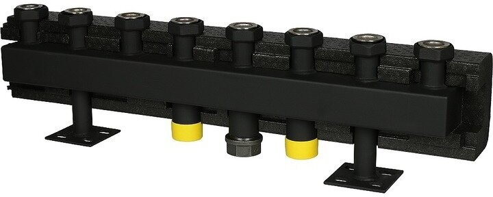 STOUT Коллектор распределительный стальной в теплоизоляции 4 контура DN 32