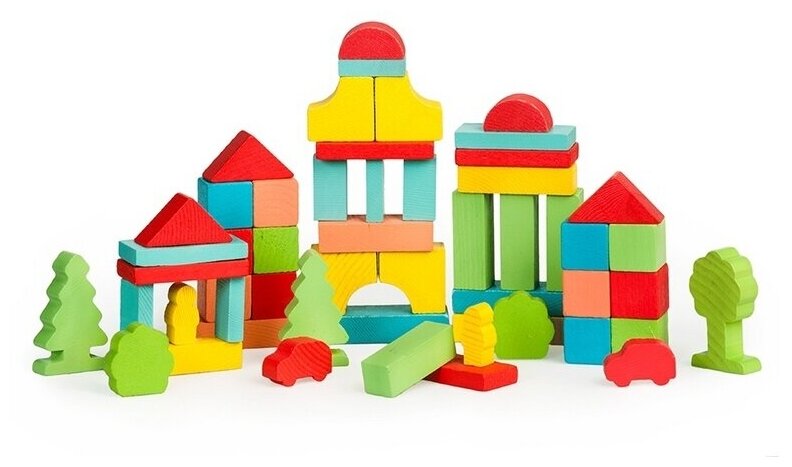 Томик Конструктор Утро 55 деталей (дерево) 6674-12 с 3 лет