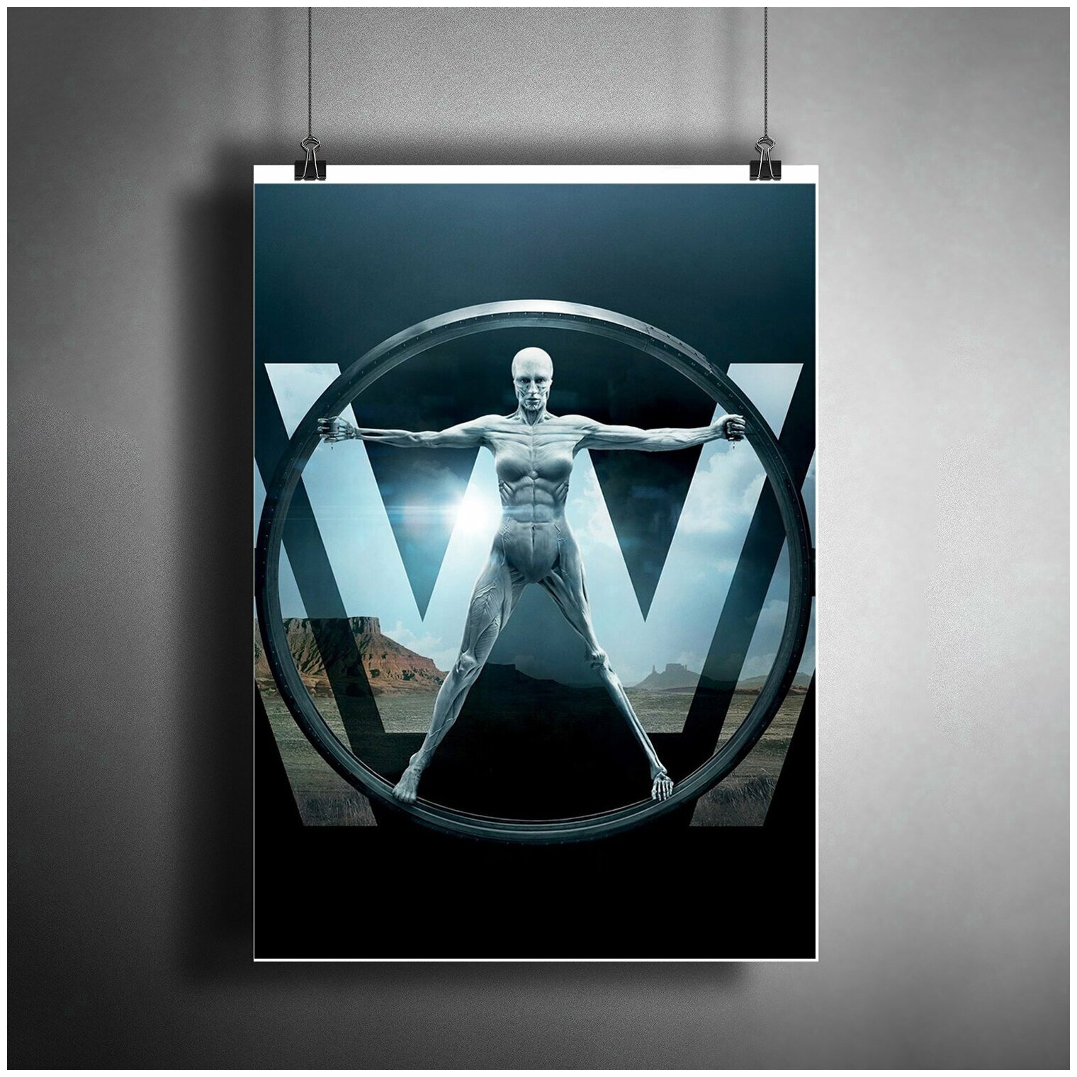 Постер плакат для интерьера "Сериал: Мир Дикого Запада. Westworld" / Декор дома, офиса, комнаты, квартиры, детской A3 (297 x 420 мм)