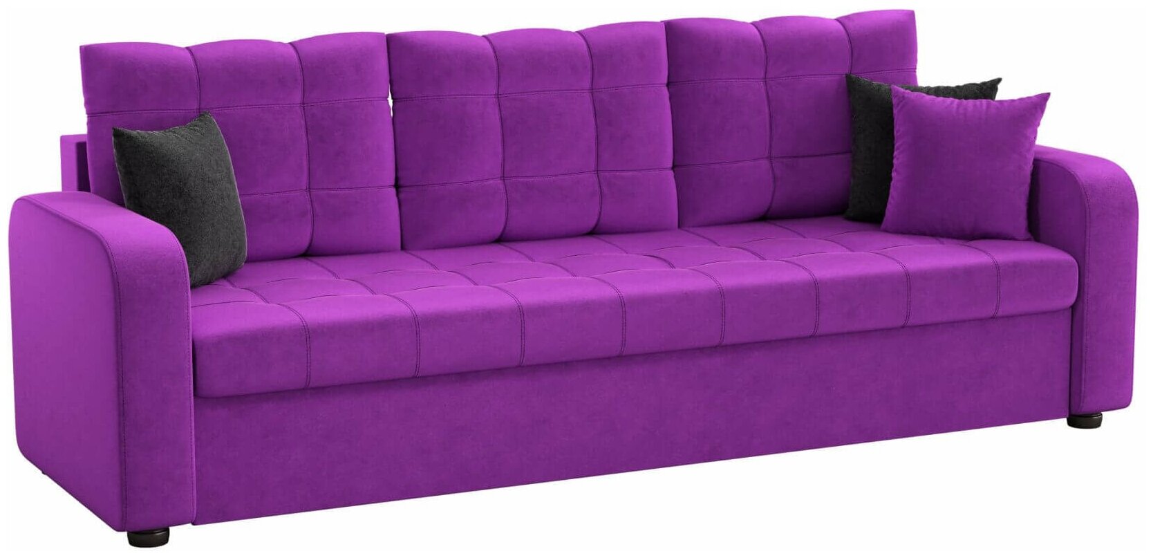 Artum Диван прямой Ливерпуль микровельвет фиолетовый