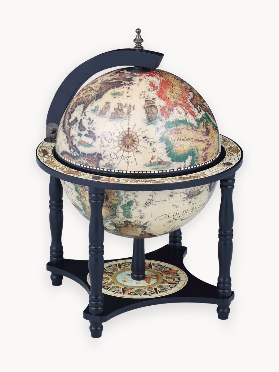 Настольный глобус бар на ножках JUFENG Domino 33 см