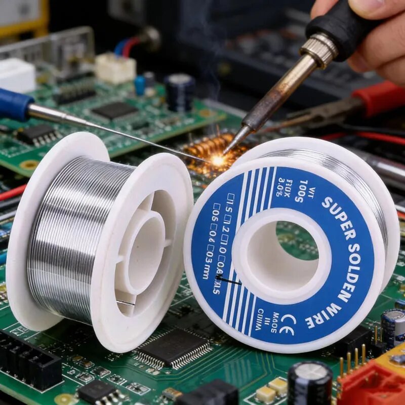 Паяльная проволока олово-свинец 0.8/1.0 мм с флюсом 1.0mm-50g
