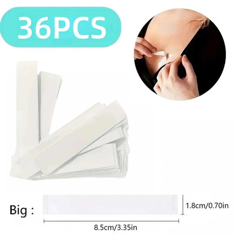 Прозрачная двусторонняя лента для тела и одежды 36 шт L 36pcs