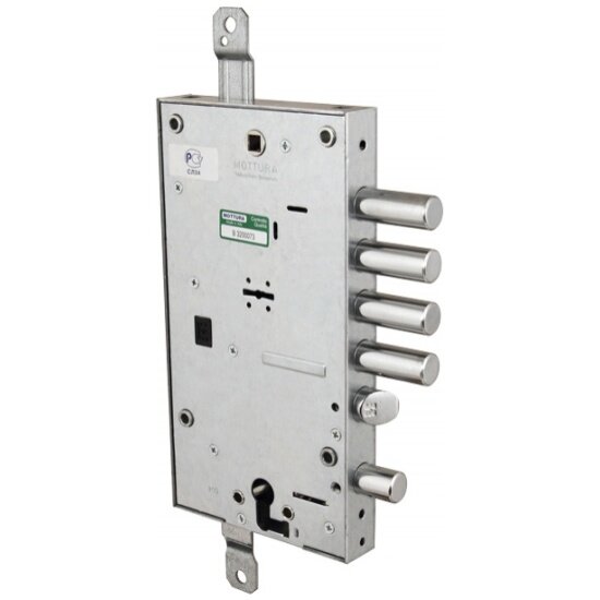 Замок врезной двухсистемный Mottura 54.797-D (правый) (без накладок), ключ 60 мм