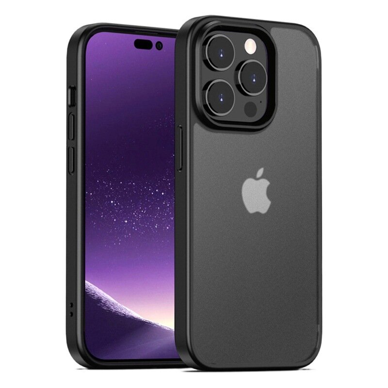 Чехол NA leather, для iPhone 15 Pro Max, матовая кожа, фиолетовый