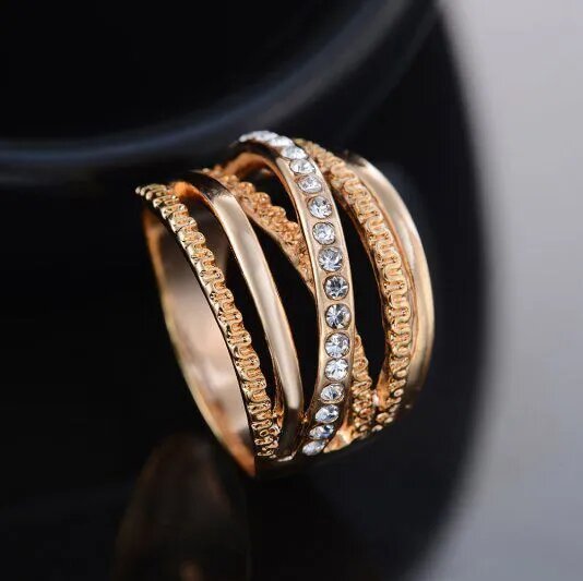 Кольцо, кристаллы Swarovski