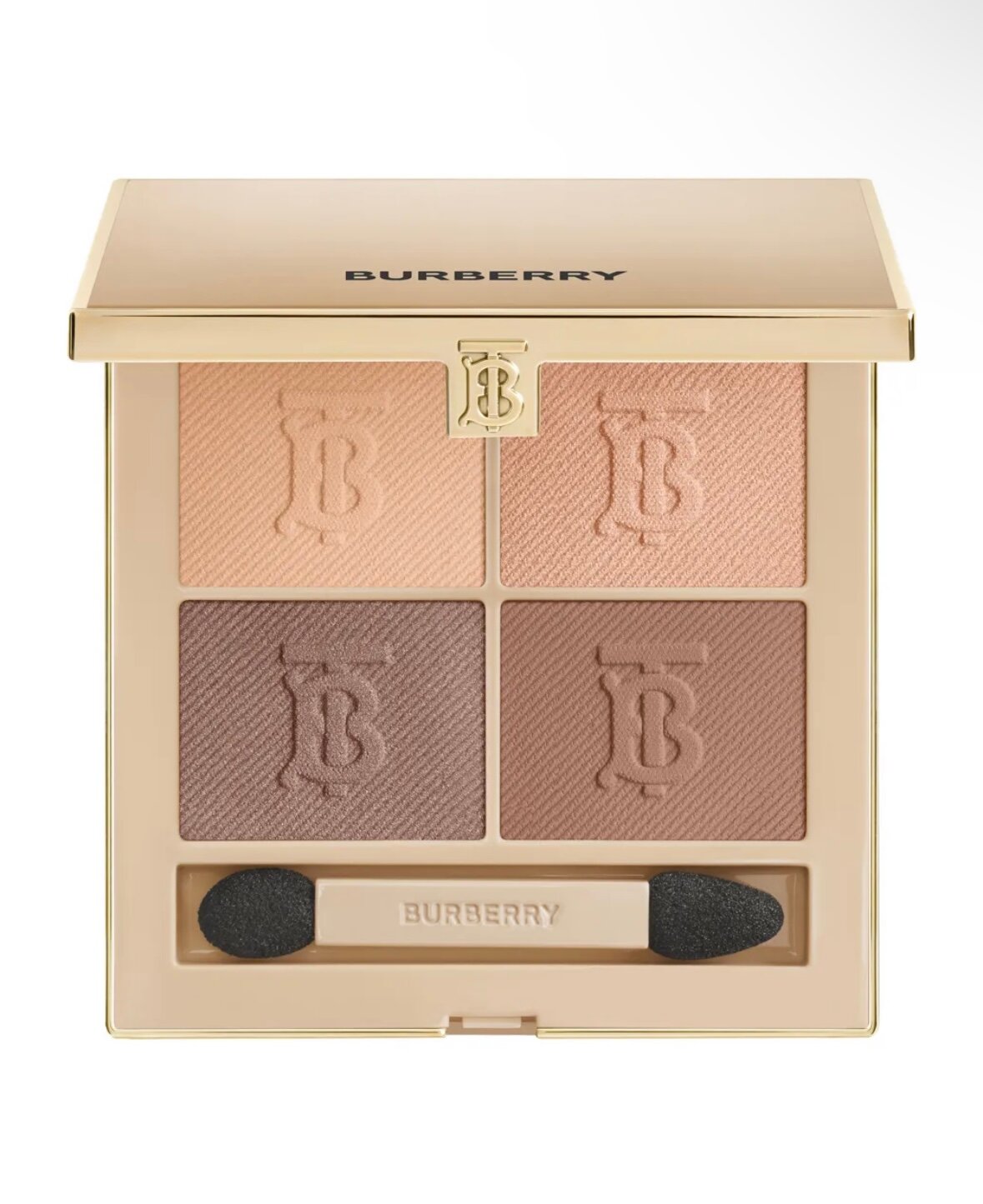 Тени для век BURBERRY Eye Colour 4.7г | Палетка 4 оттенков | Золотистый нюд-эффект | Тон 01 Iconic Honey
