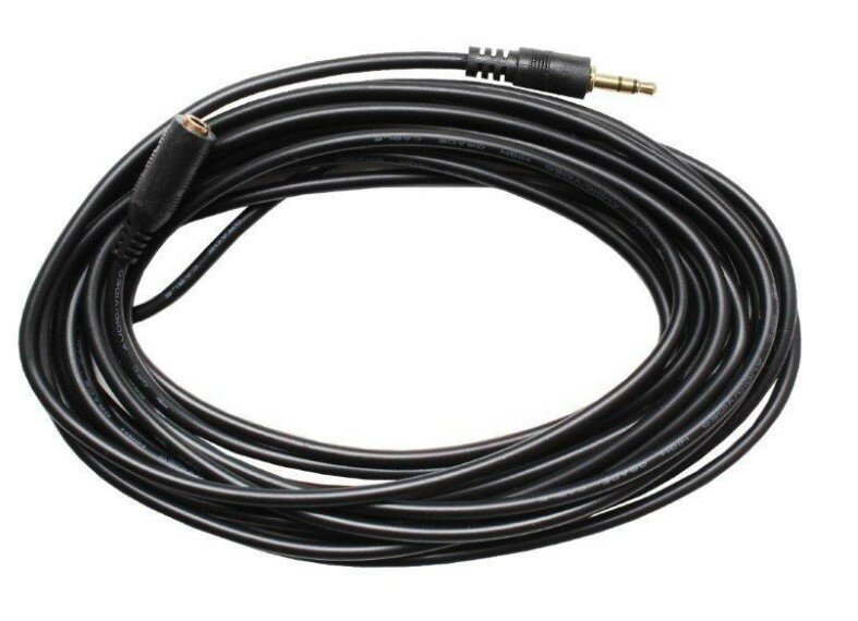 Удлинитель Jack 3.5 (5м), черный