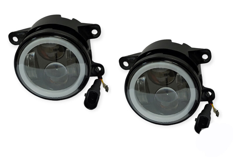 Фара противотуманная ZF-5280-4 со светодиодами белый прожектор с белым ходовым огнем на Vesta, Ford (90*90*75MM) 12 / 24V