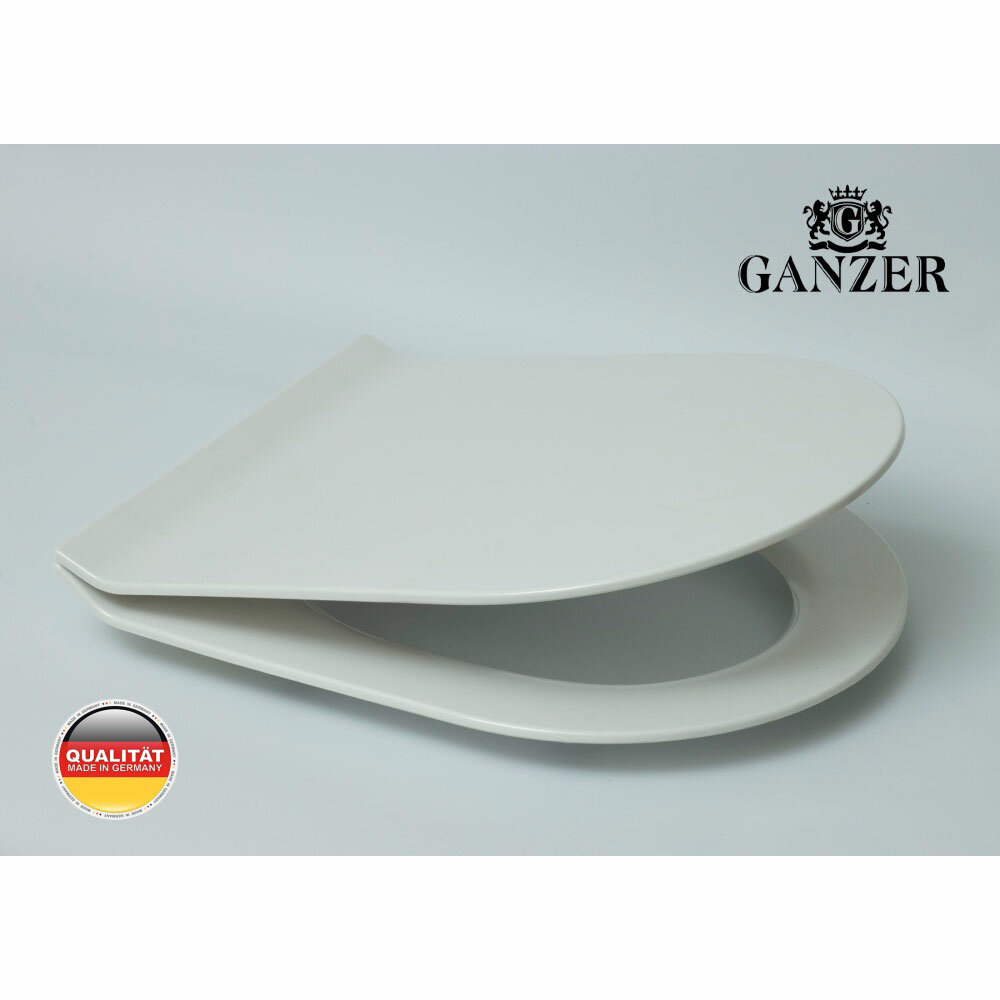 Сиденье для унитаза Ganzer с микролифтом, размеры 41,5х36,5 см, цвет белый модель GZ19001