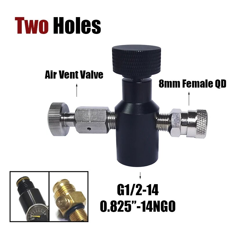 Фиолетовый HPA адаптер с двумя отверстиями 8mm QD
