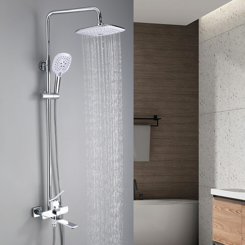 Душевая система с тропическим душем Hansen HL33099-F Белый/Хром