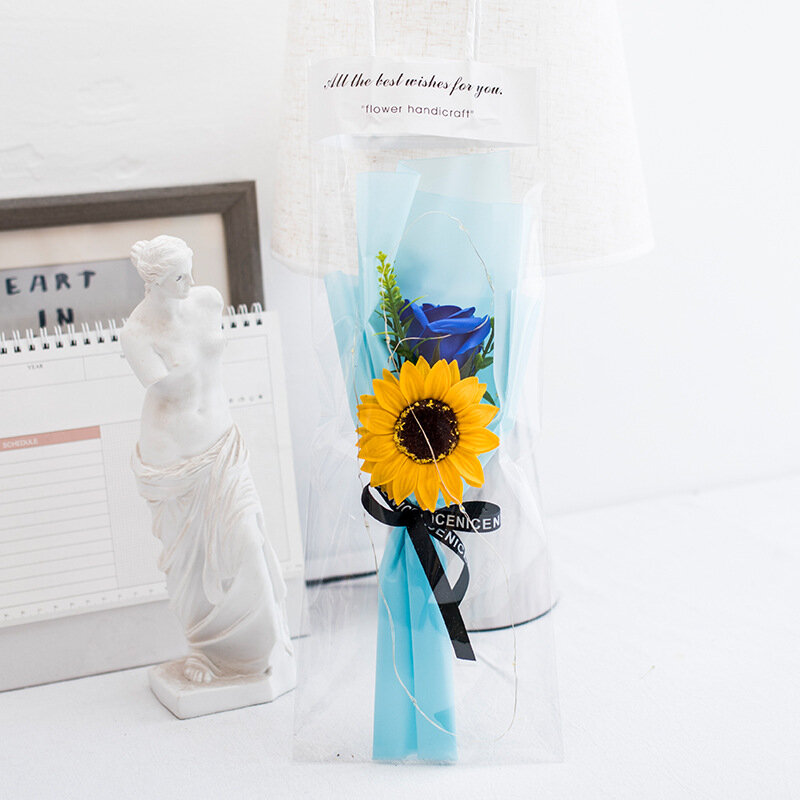 Рождественский подарочный пакет на День Святого Валентина, букет с розовым мылом, напольный подарок, реквизит для фотосессии