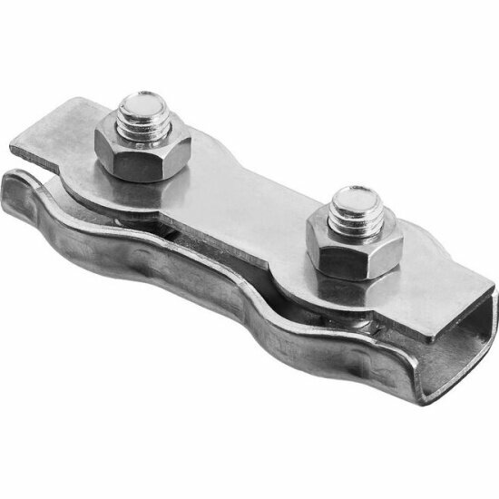 Зажим троса Зубр двойной, 8мм, 15 шт, оцинкованный, 4-304445-08